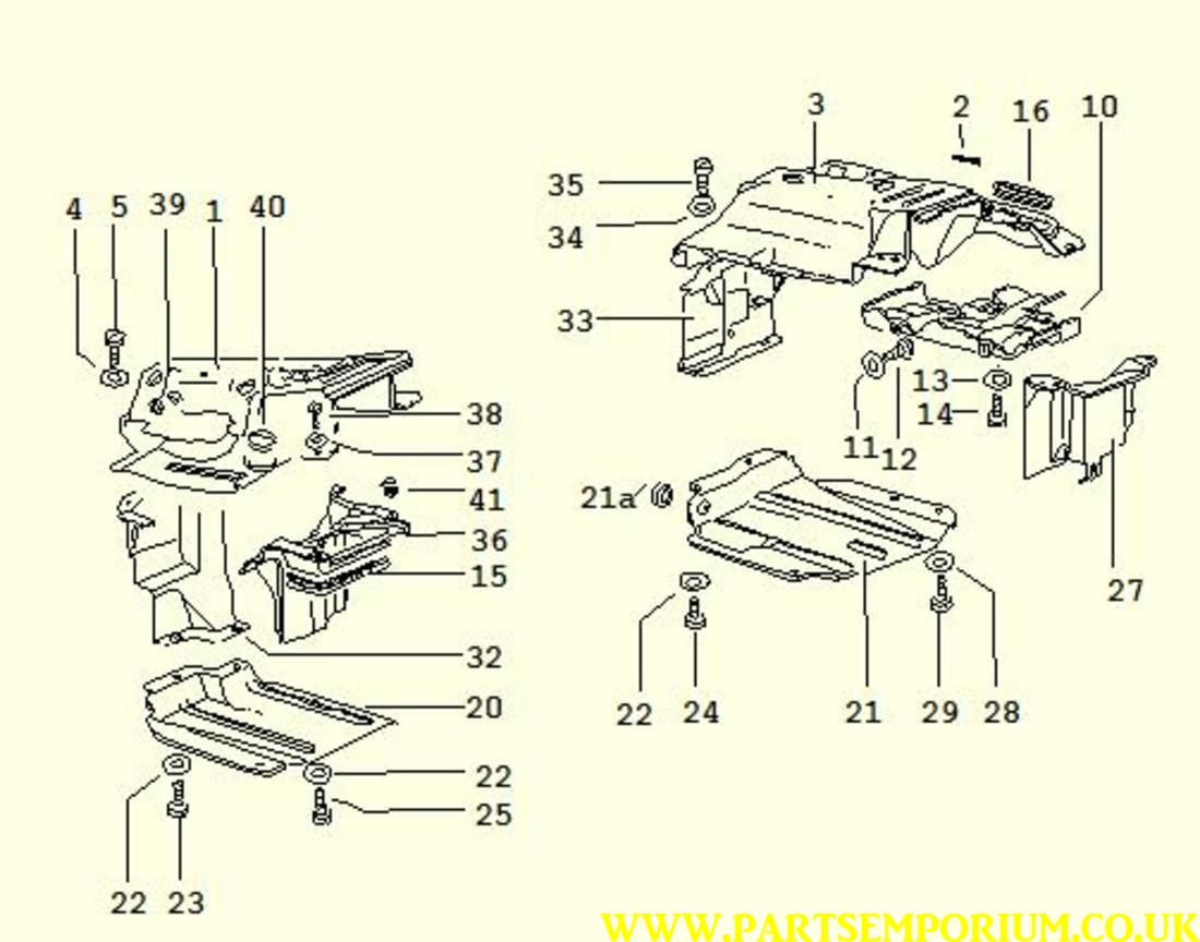 Type 4 Engine Tin Exploded Diagram – Parts Emporium